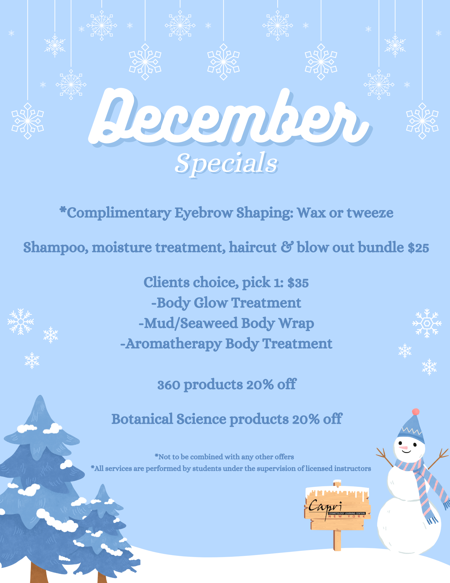 Monthly Specials Events - Capri Cosmetology Learning Centers